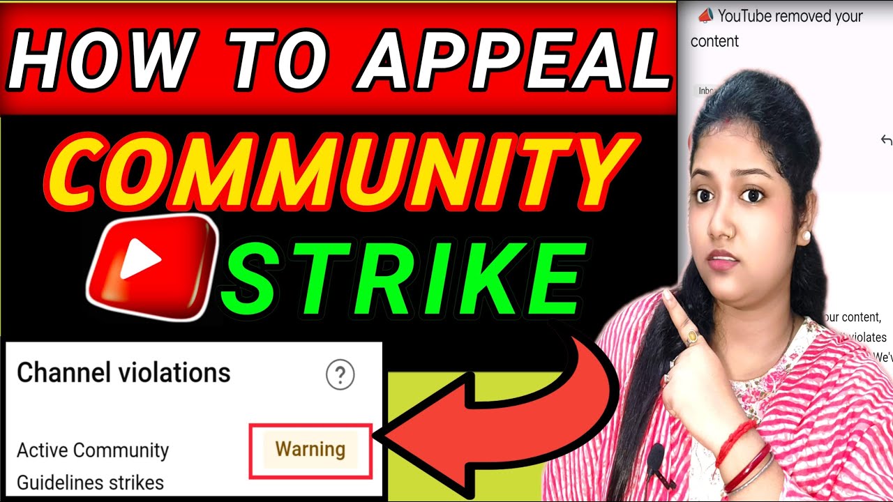 How to remove Community Guideline Strike | How to remove Warning Strike ...