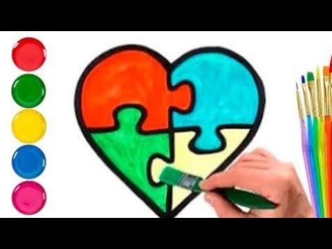Bolalar uchun yurak rasmini chizish - YouTube