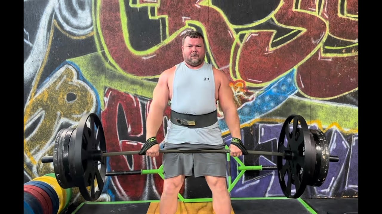 Session 7 of deadlifts! Using wagon wheel plates for 13 inch deadlift ...