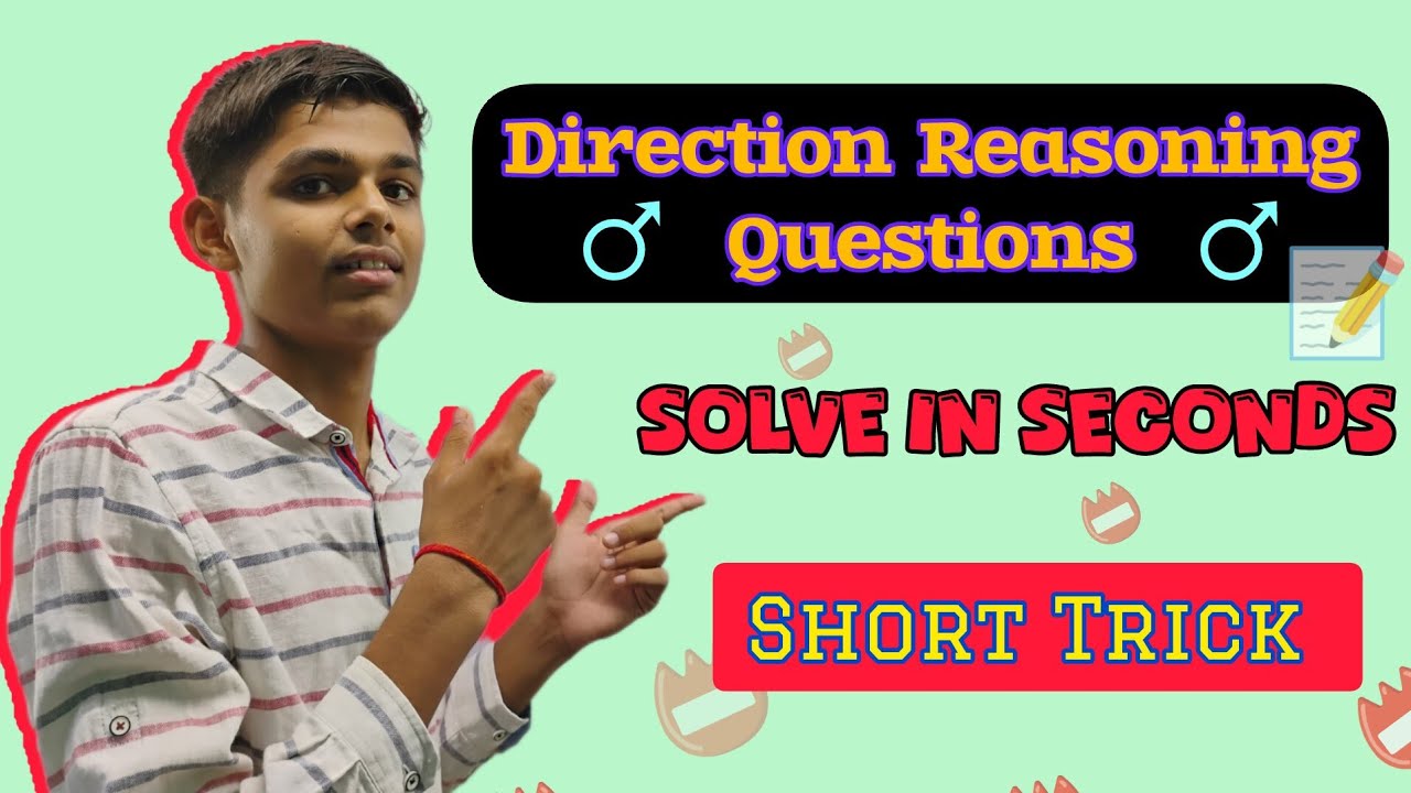 Direction Reasoning Questions Trick । Directions के questions Seconds ...
