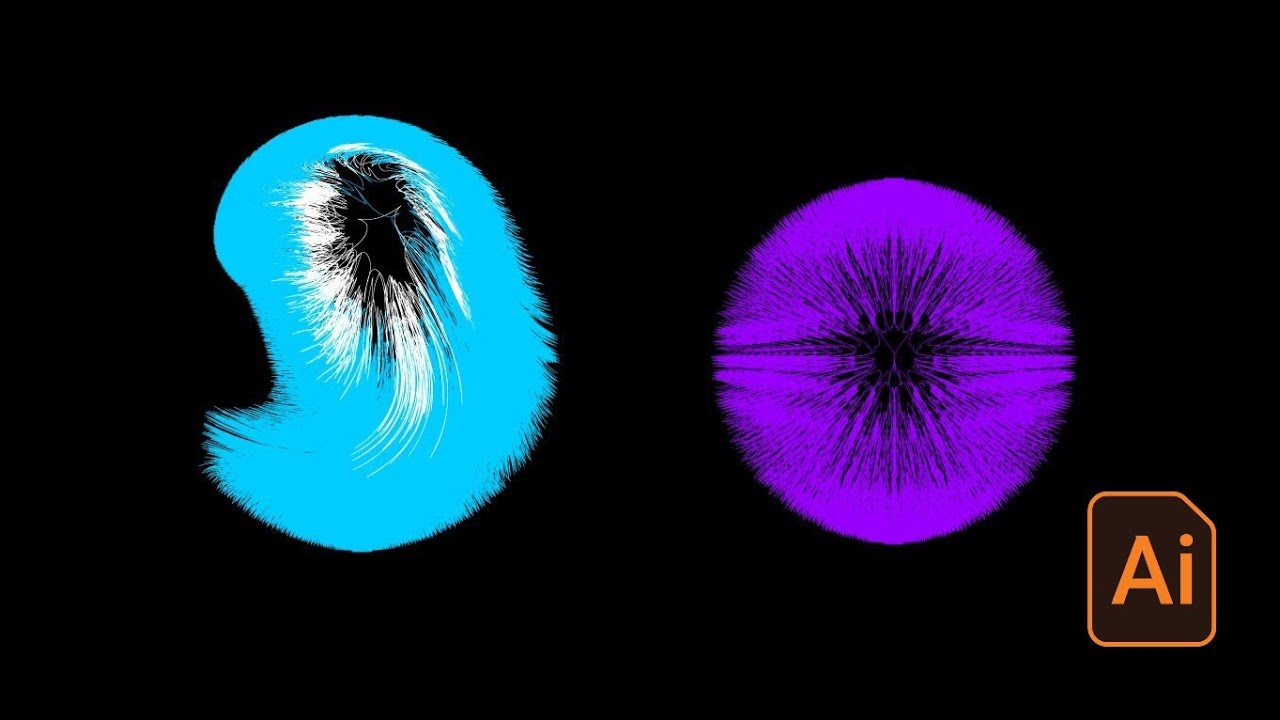 Glowing Lines Fibre Effect in Adobe Illustrator | Artistic Code - YouTube