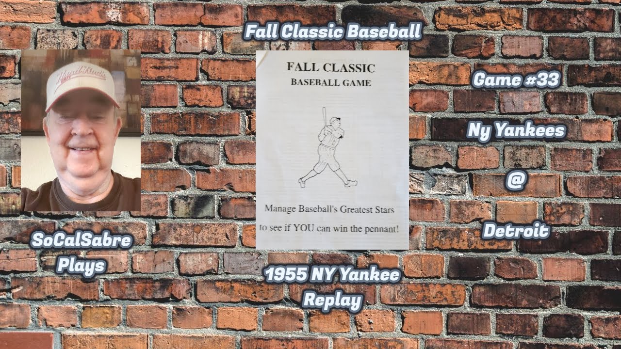 Fall Classic Baseball - Gm #33 of 1956 NY Yankee replay. - YouTube