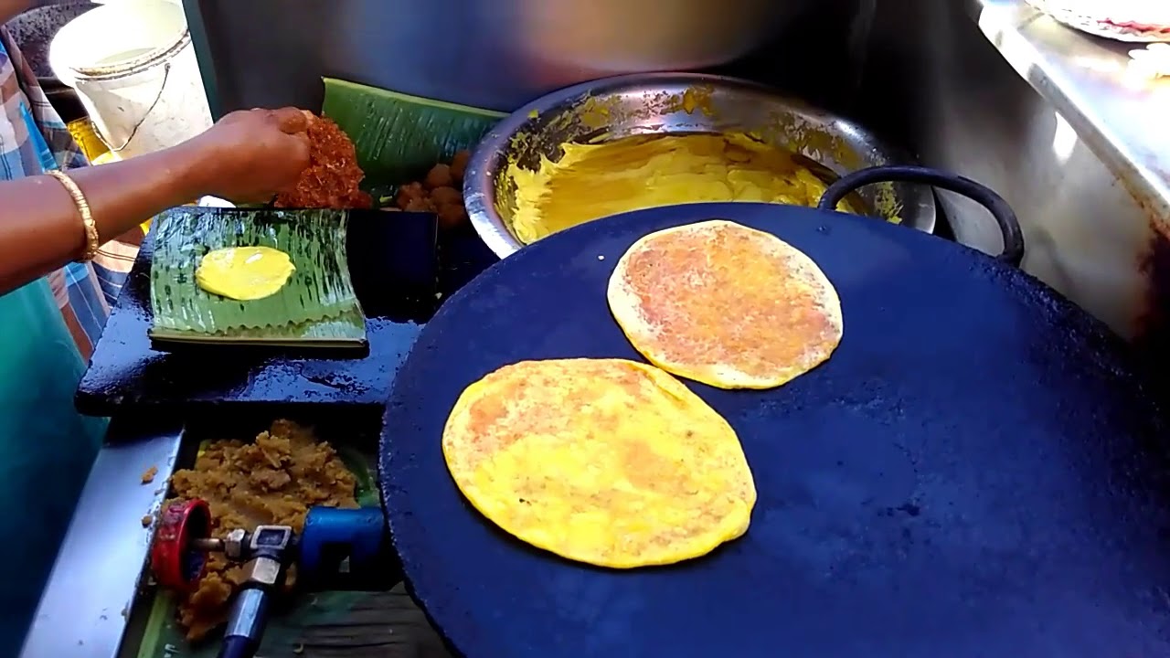 coconut boli making - roadside puran poli making - street food tamil ...