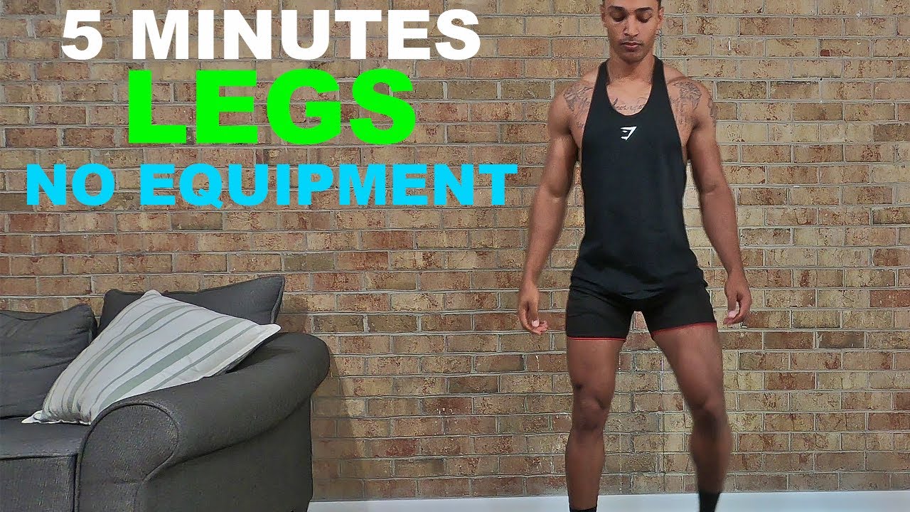 5 Minute Home LEG Workout (No Equipment) | Follow Along - YouTube