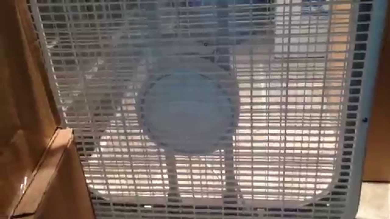 20" Lasko box/window electric fan in the basement to even out ...