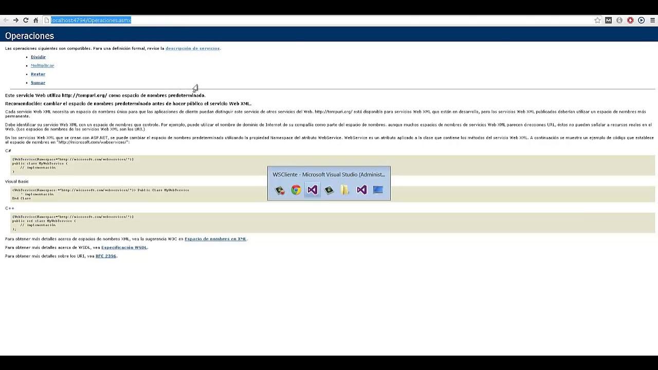 Como crear y consumir un web service en asp.net Parte 2 - YouTube