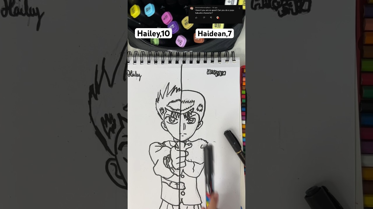 Kids Draw Yusuke Urameshi from Yu Yu Hakusho #yusukeurameshi # ...