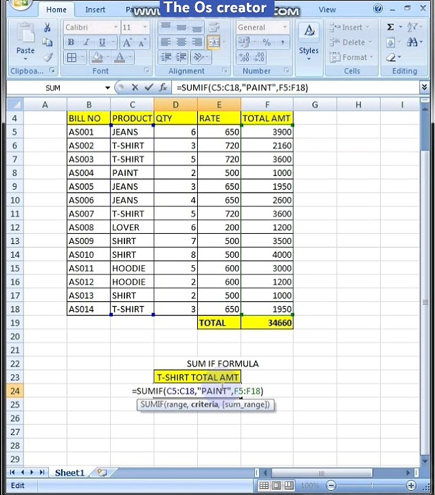 how to apply sum if formula tricks in ms excel best excel formula #msexcel #exceltips # ...