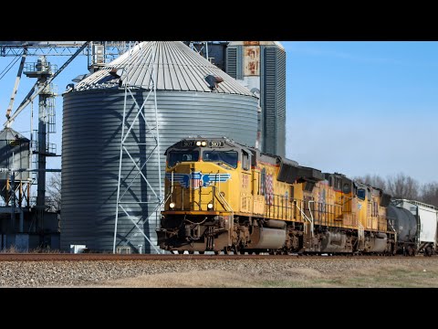 UP SD70M 5107 Hauls MASNL-31 Through Delaplaine, Arkansas