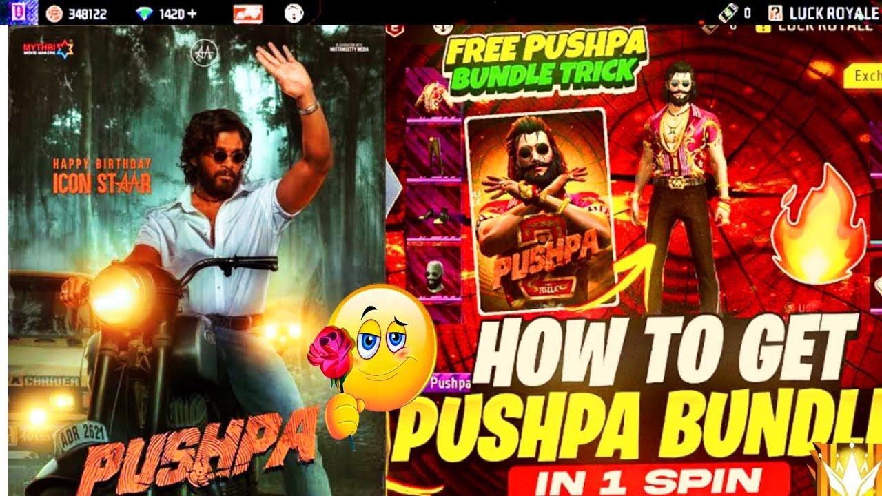 NEW PUSHPA 2 RING EVENT FREE FIRE NEW PUSHPA BUNDLE SPIN FREE FIRE NEW ...