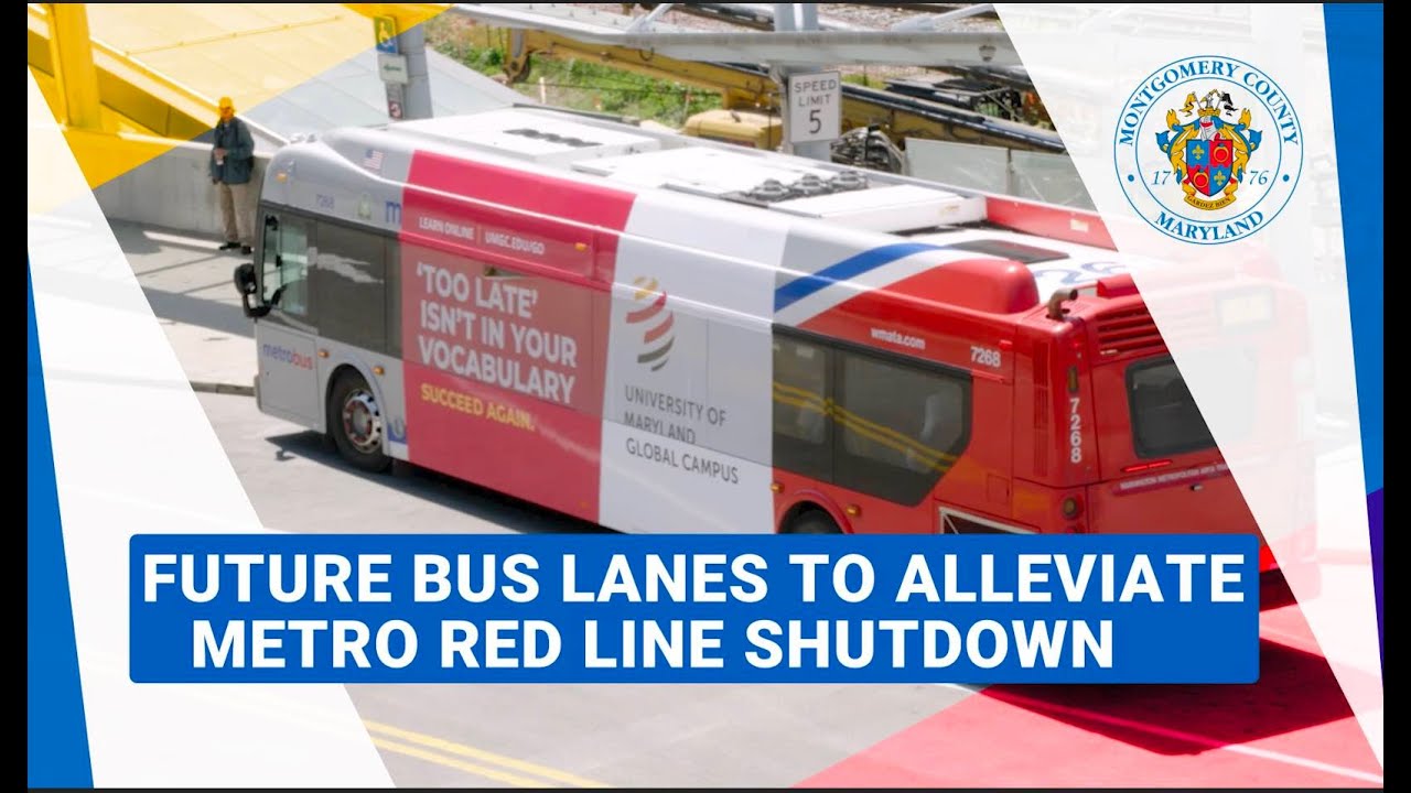 BUS LANES FOR RED LINE SHUTDOWN - YouTube