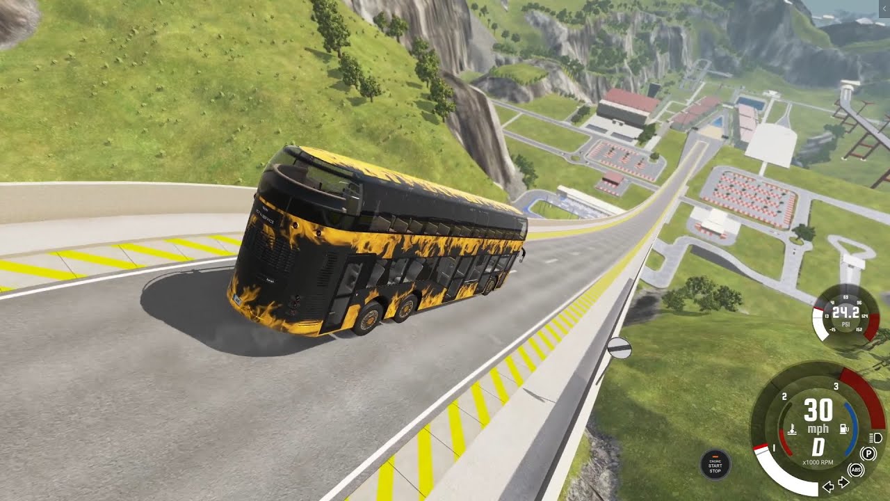 Beamng Drive Bus Crash - Bus Capsule 2021 Standard LHD, High Speed Car ...