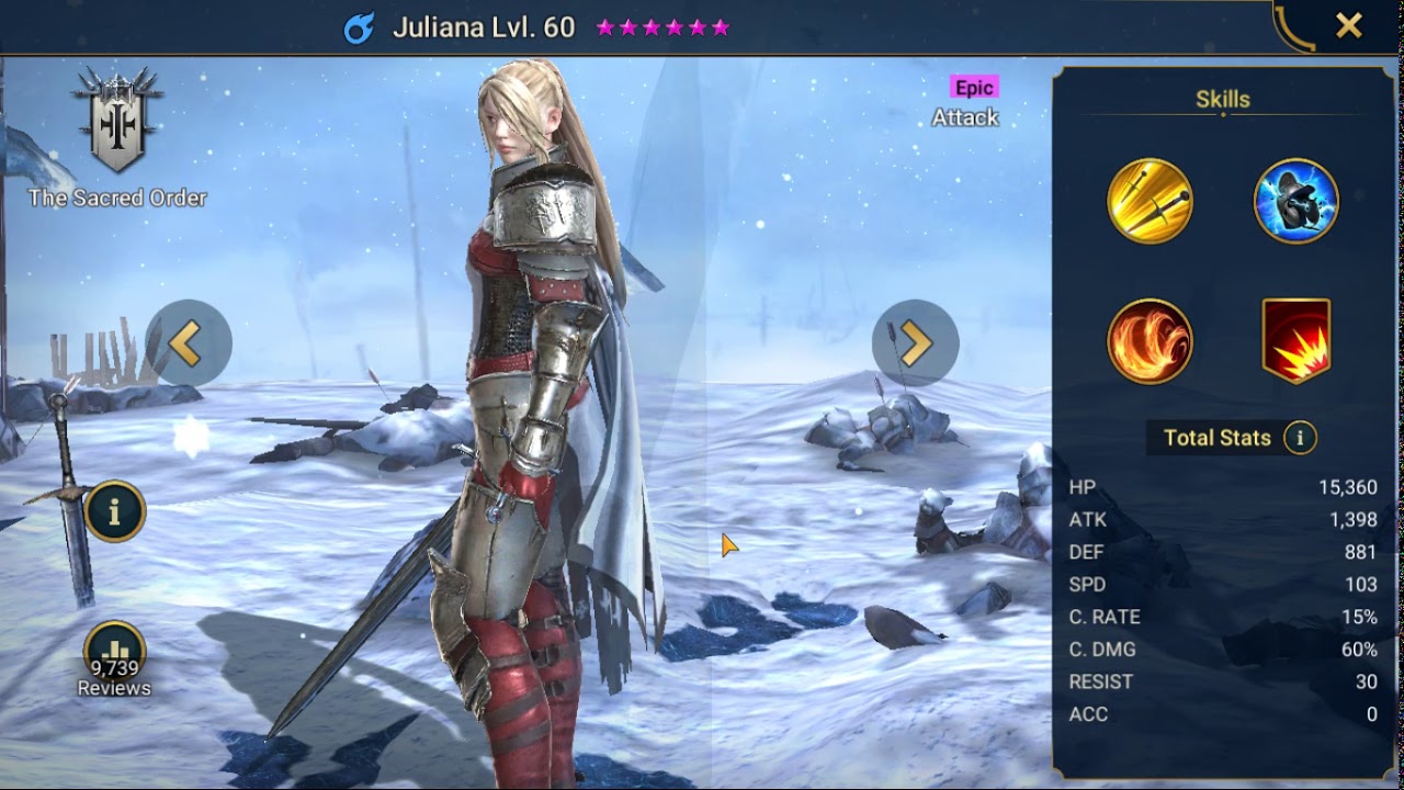 Raid Shadow Legends Hero Showcase Juliana lv 60 - YouTube