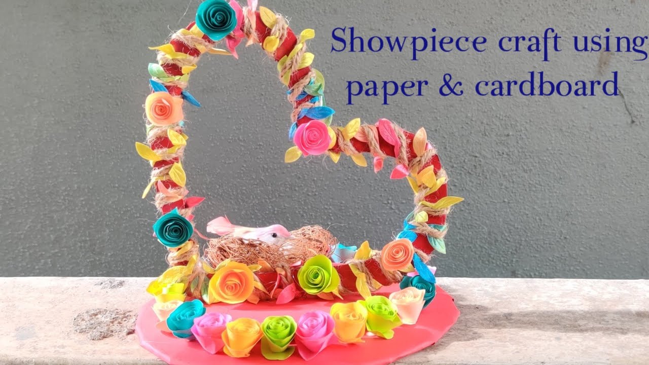 DIY Room Decoration idea | Beautiful showpiece craft using paper ...