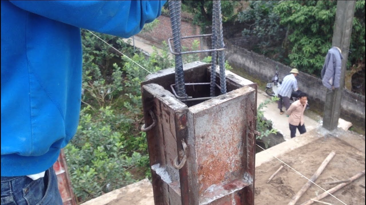 Amazing Duty Construction a Concrete Column Work - Building House Step ...