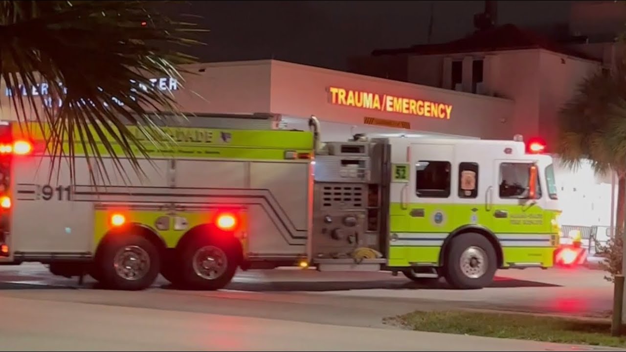 Miami Dade police and fire rescue responding - YouTube