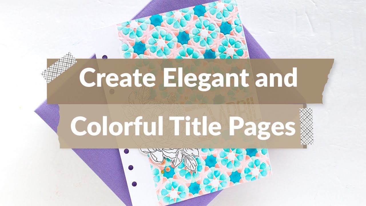 Create An Elegant and Colorful Title Page | Inspired By A Card with ...