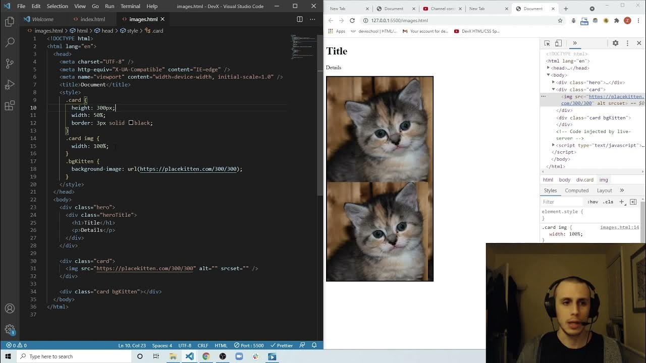 DevX HTML/CSS Spring 2021 - Bonus Lesson: Image Tags and Background ...