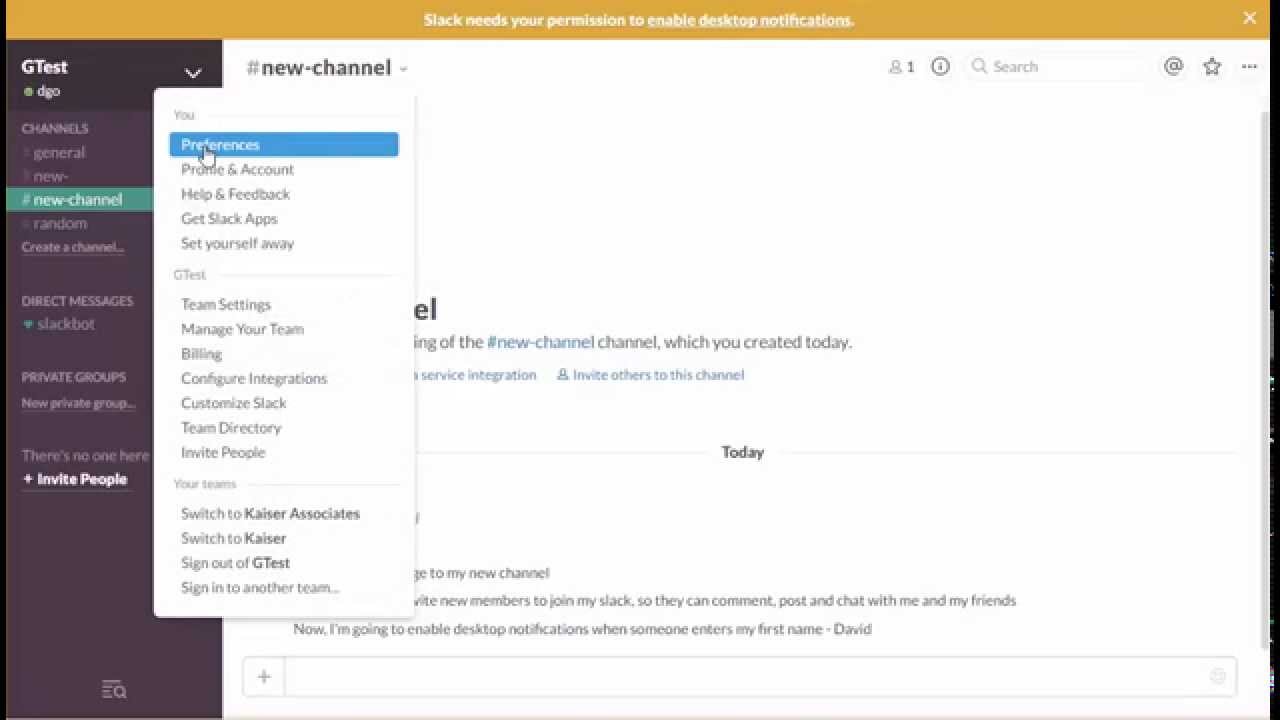 Slack Walkthrough - YouTube