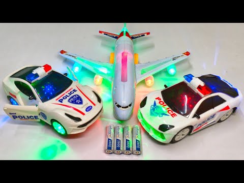 3D Lights Airbus A38O and 3D Lights Police Car Unboxing | airbus a38O | aeroplane | police car