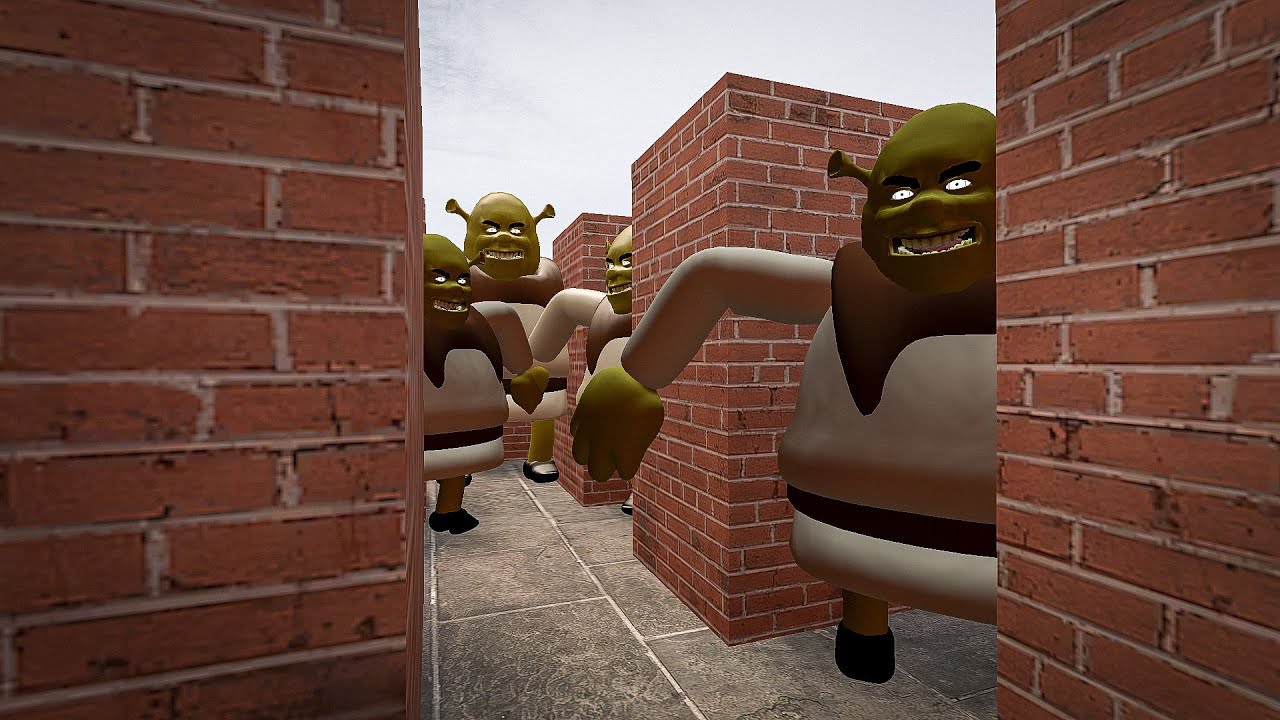 RUNNING FROM 3D FUNNY SHREK ARMY IN THE MAZE | Garry's Mod - YouTube