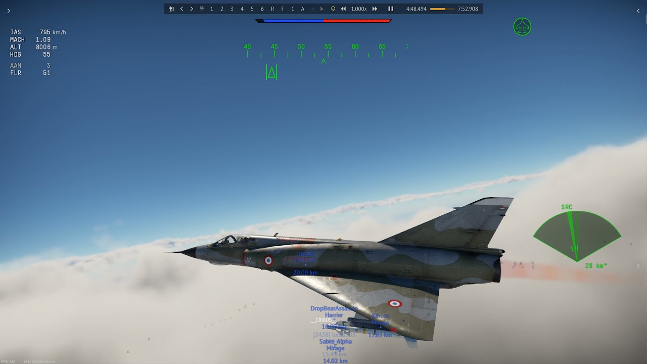 War Thunder Mirage E Matra R530 KILL - YouTube