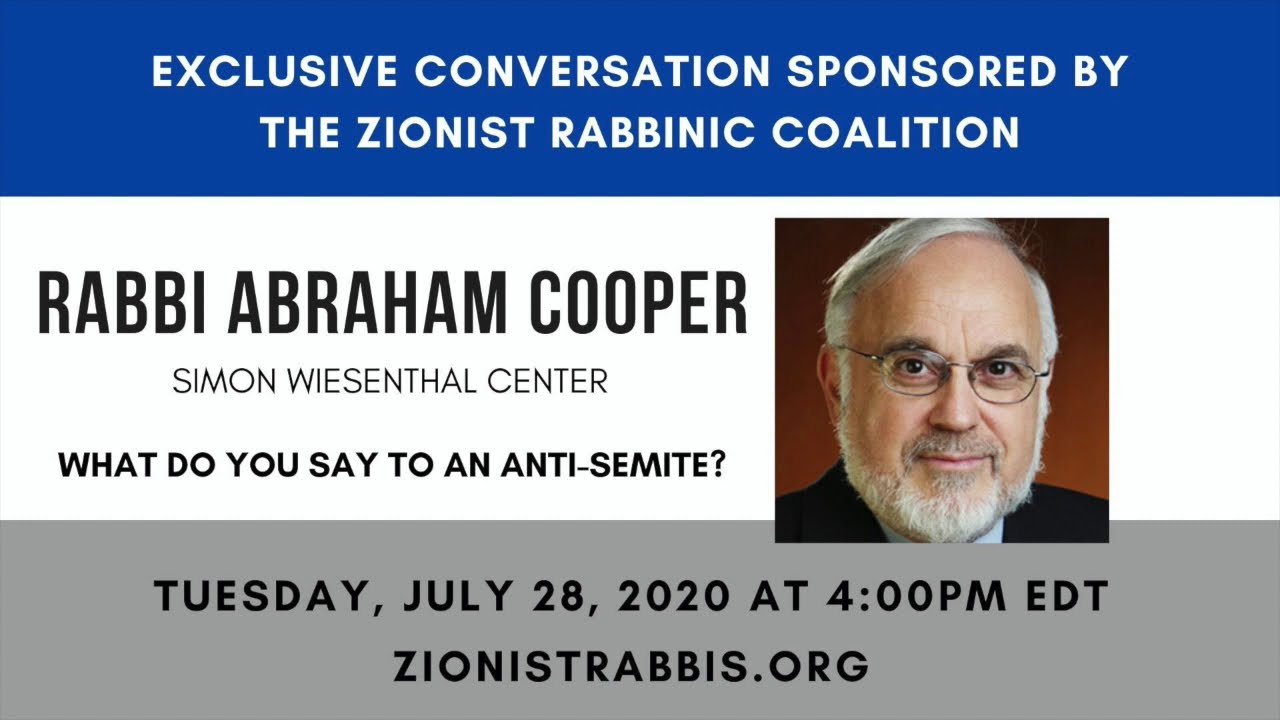 ZRC Conversation with Rabbi Abraham Cooper: What do you say to an Anti ...
