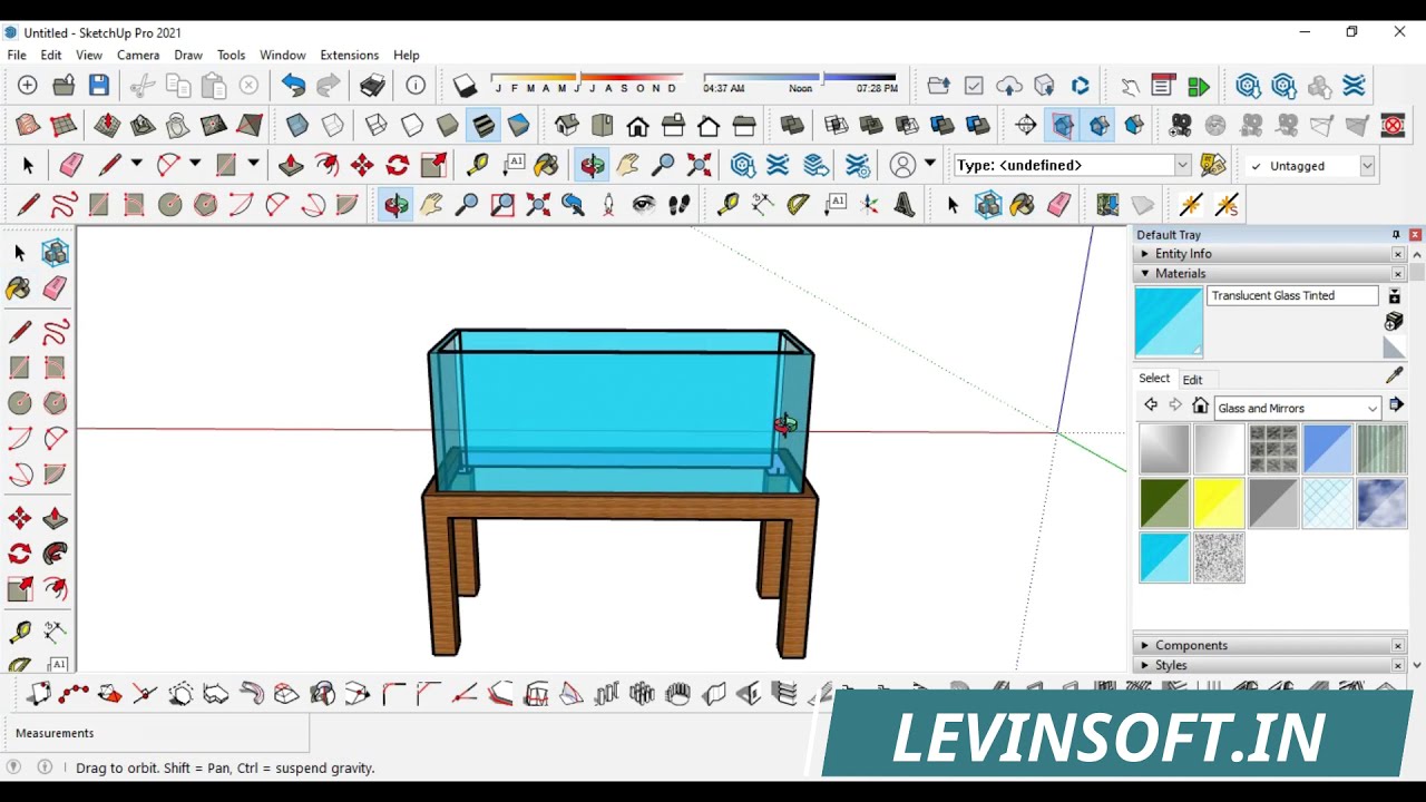 How to make aquarium in SketchUp - YouTube