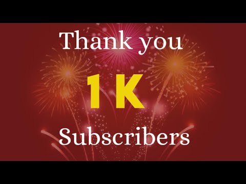 1K Subscribers|Celebrating 1k subscribers|Thank you so much.. - YouTube