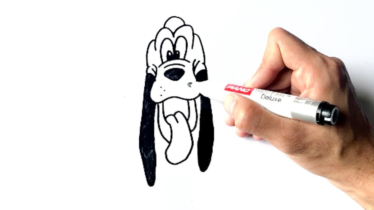 How-to-Draw GOOFY in Very Easy Steps- KIDS should try it - YouTube