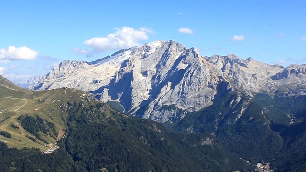 Marmolada glacier in Summer - Dolomites, Italy HD View - YouTube