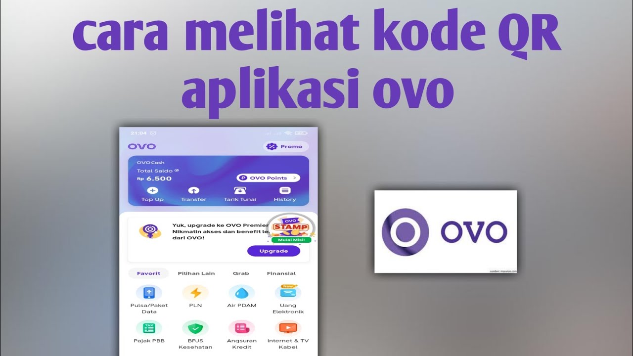 cara melihat kode QR aplikasi ovo - YouTube