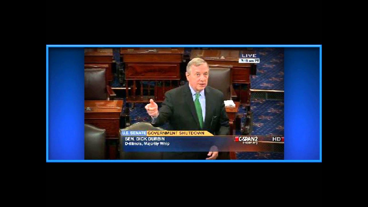 SHUTDOWN: Sen. Dick Turban (aka Dick Durbin) of Ill. obsesses on Senate ...