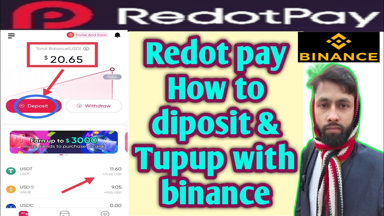 🔜Redot pay diposit how to 2024 | Redotpay virtual card Topup binance ...