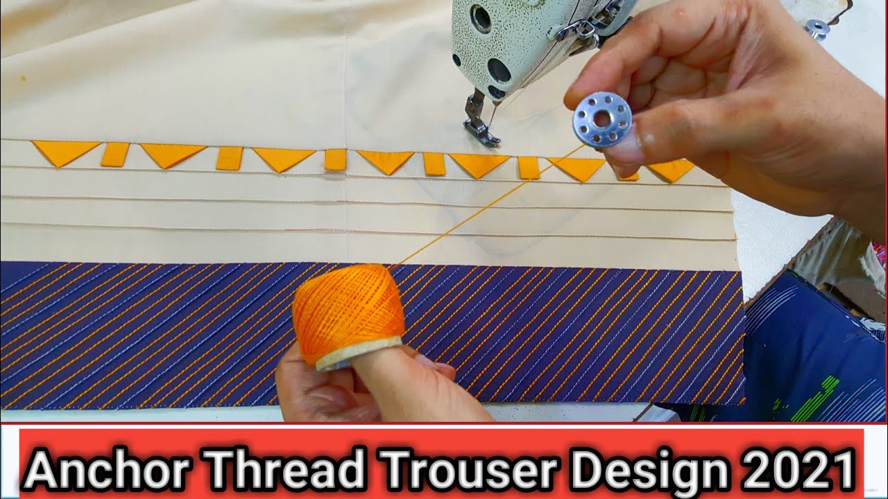 Anchor Thread Trouser / Pant / Shalwar Design 2021 | Pintex trouser ...