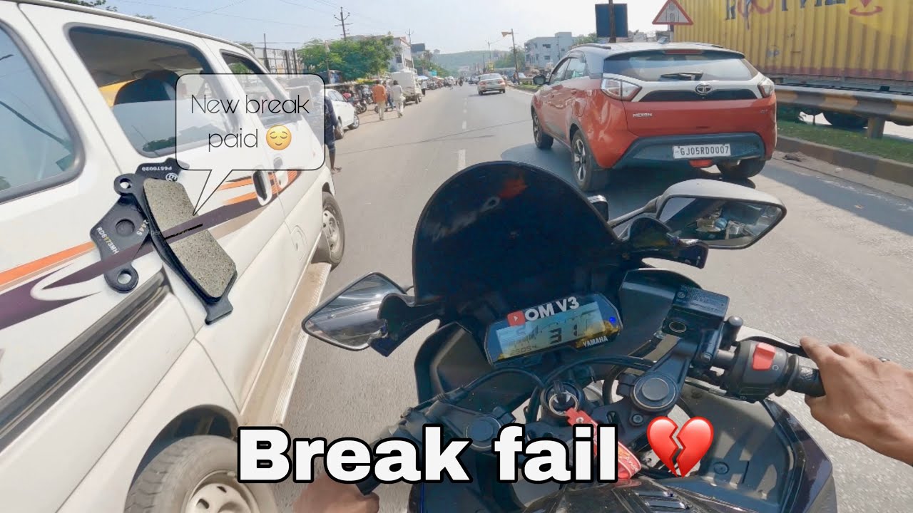 R15 v3 Brake failed | Master Cylinder problem |Break fail 💔| new paid ...