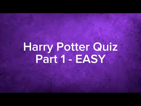 EASY - Harry Potter Quiz Part 1 - YouTube