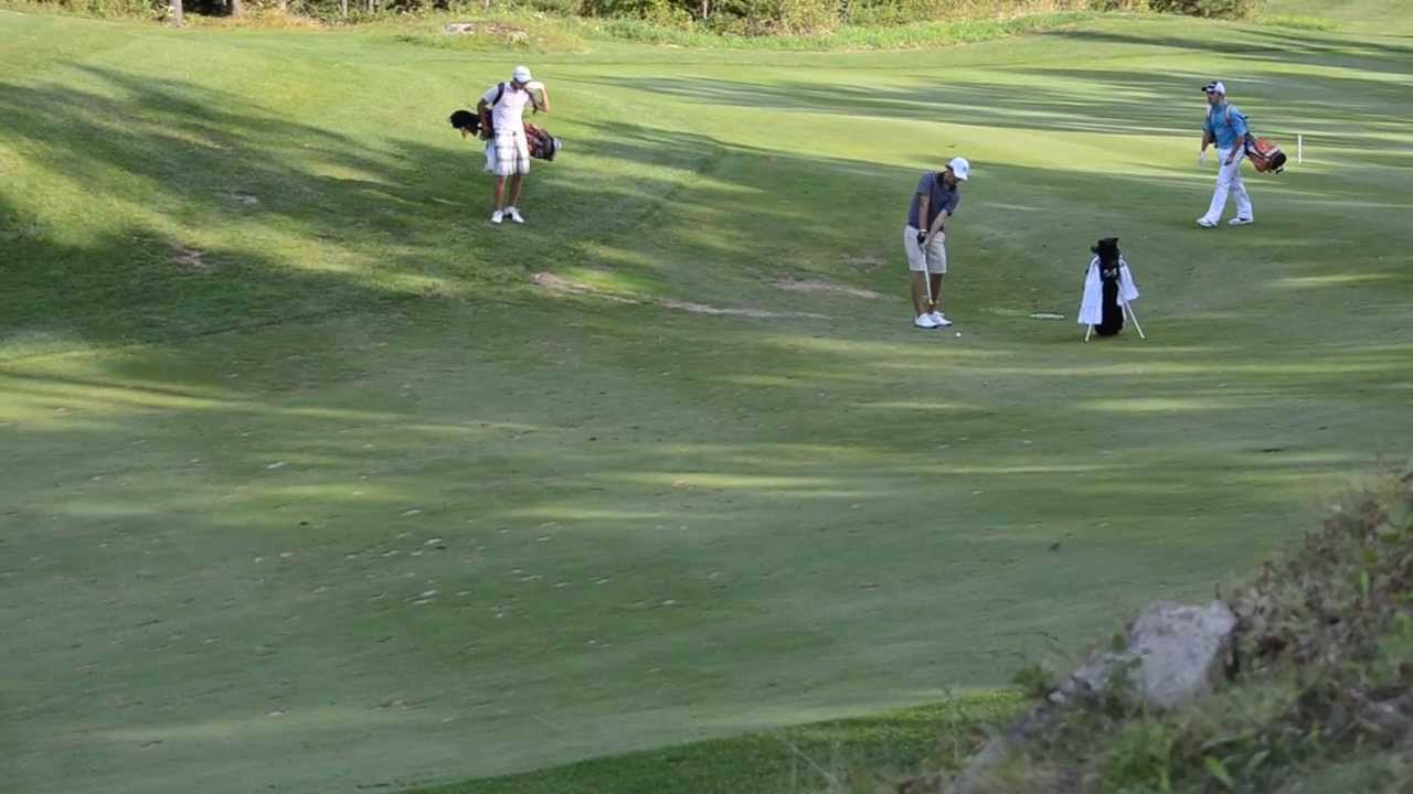 Michael Crapper mid-iron to the green 2011 - YouTube