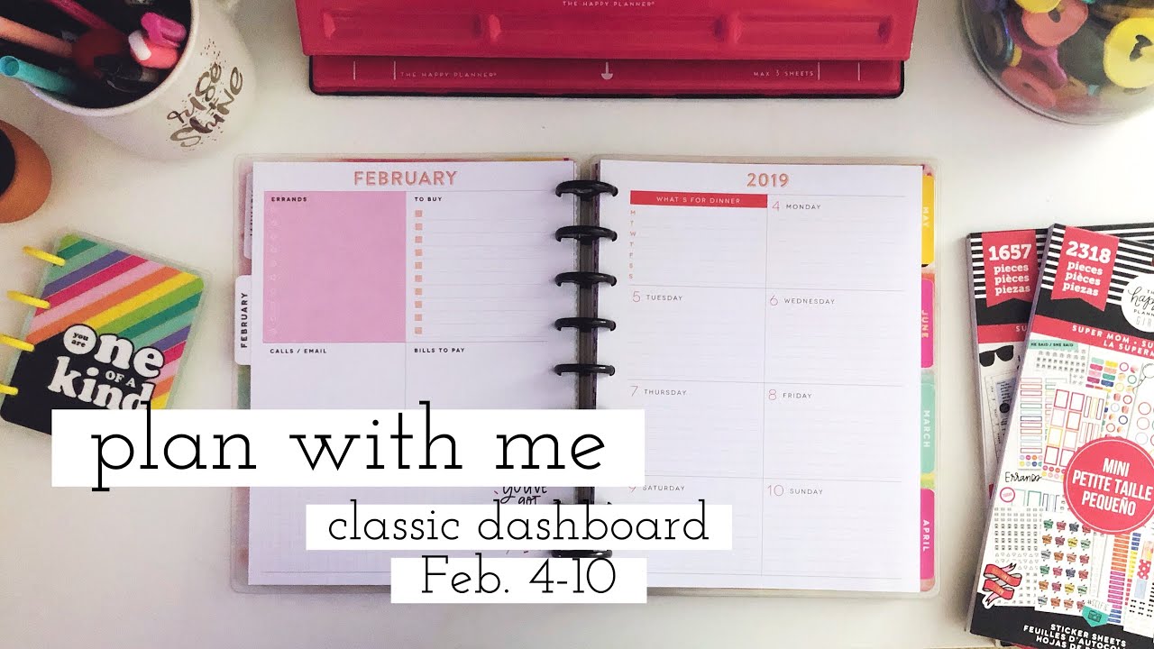 Plan With Me - Classic Dashboard Layout - Feb. 4-10 - YouTube