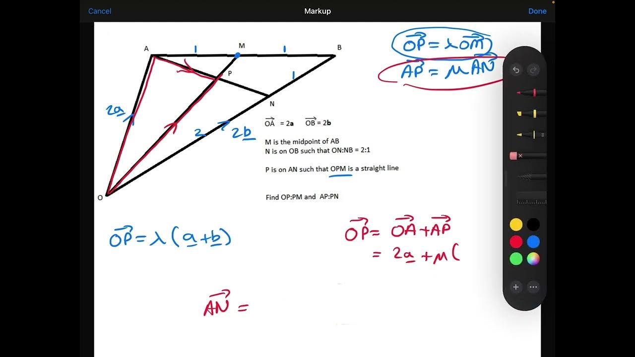 Vectors 5b - using vectors to find ratios - YouTube