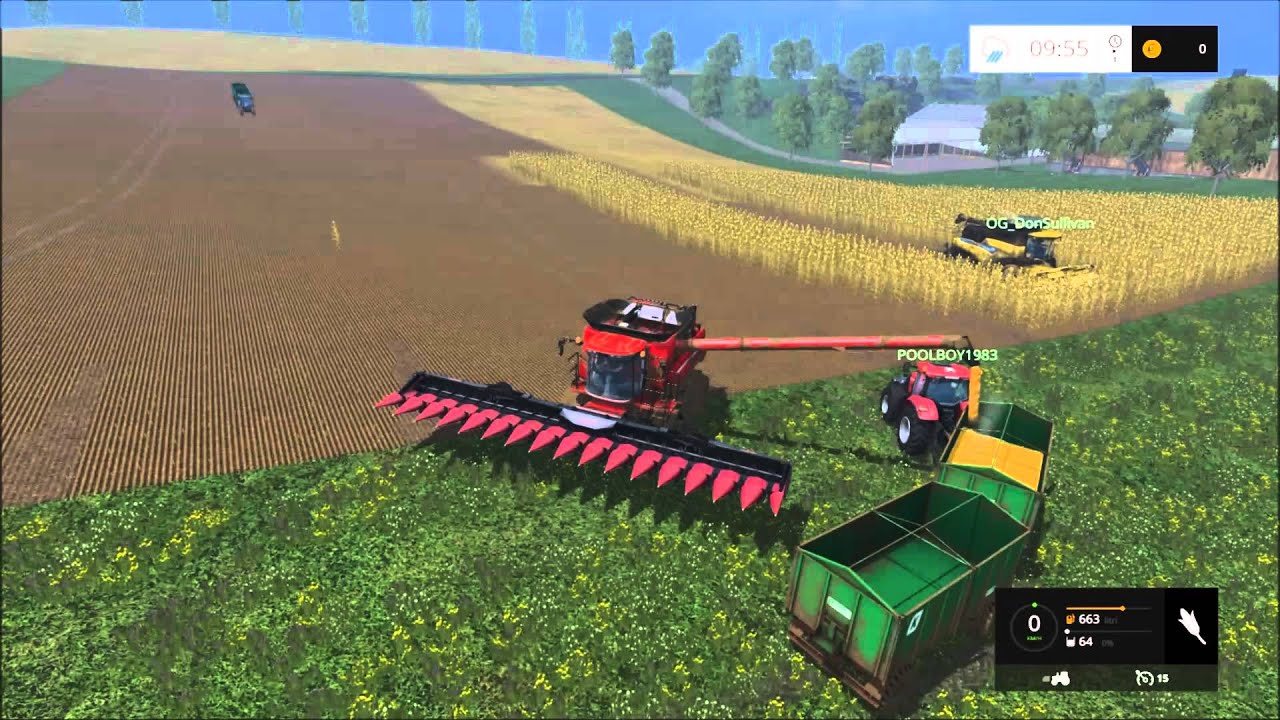 farming simulator 2015 harvesting corn ps4 - YouTube