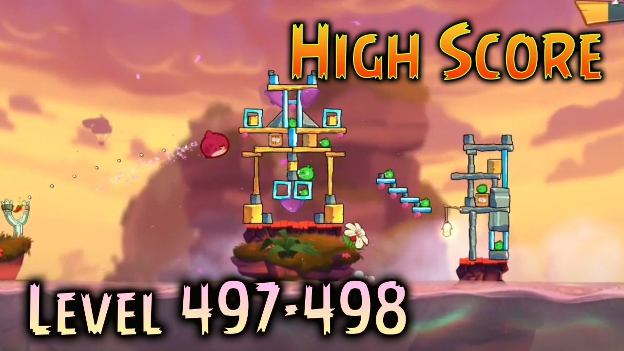 Angry birds 2 ⭐️⭐️⭐️ Max Score Record Level 497 498 - YouTube