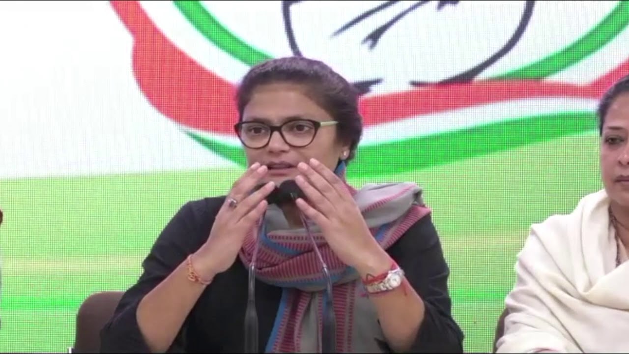 Sushmita Dev, Sharmistha Mukherjee and Supriya Shrinate addresses media ...