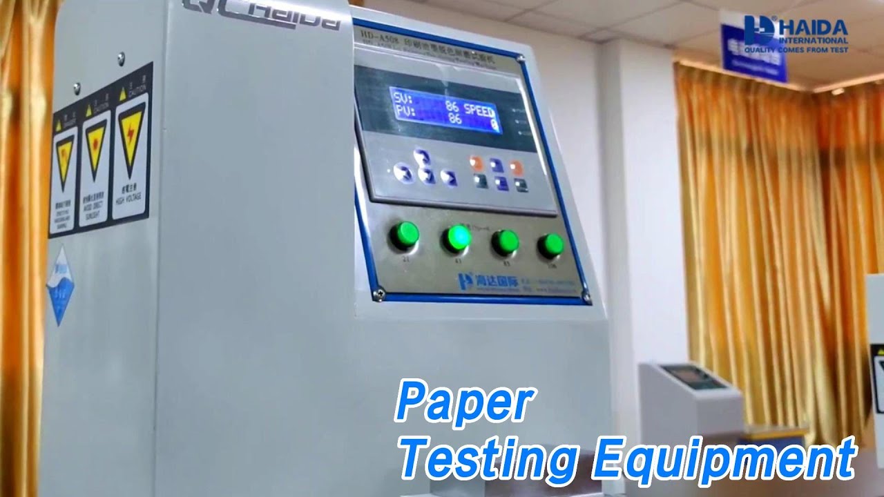 Microcomputer Paper Testing Equipments Rubbing Automatic For Ink ...