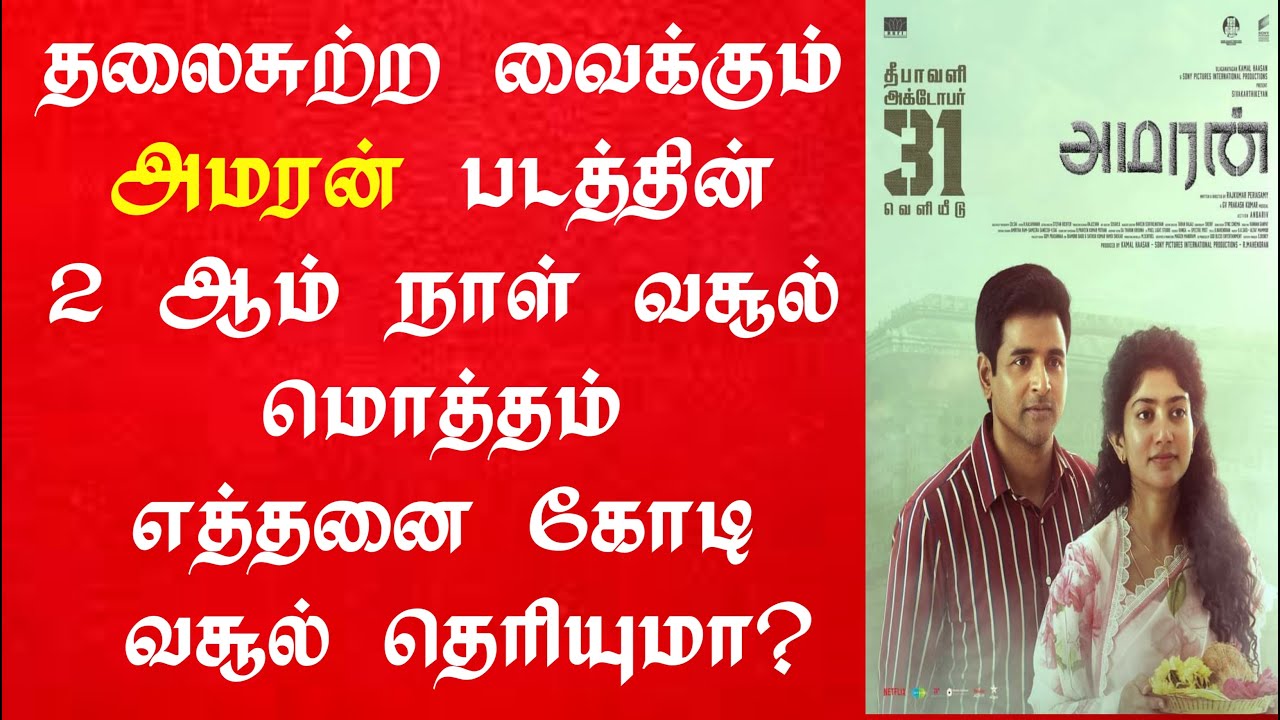 Amaran Day 2 Box Office Collection | Amaran Today Collection | Amaran ...