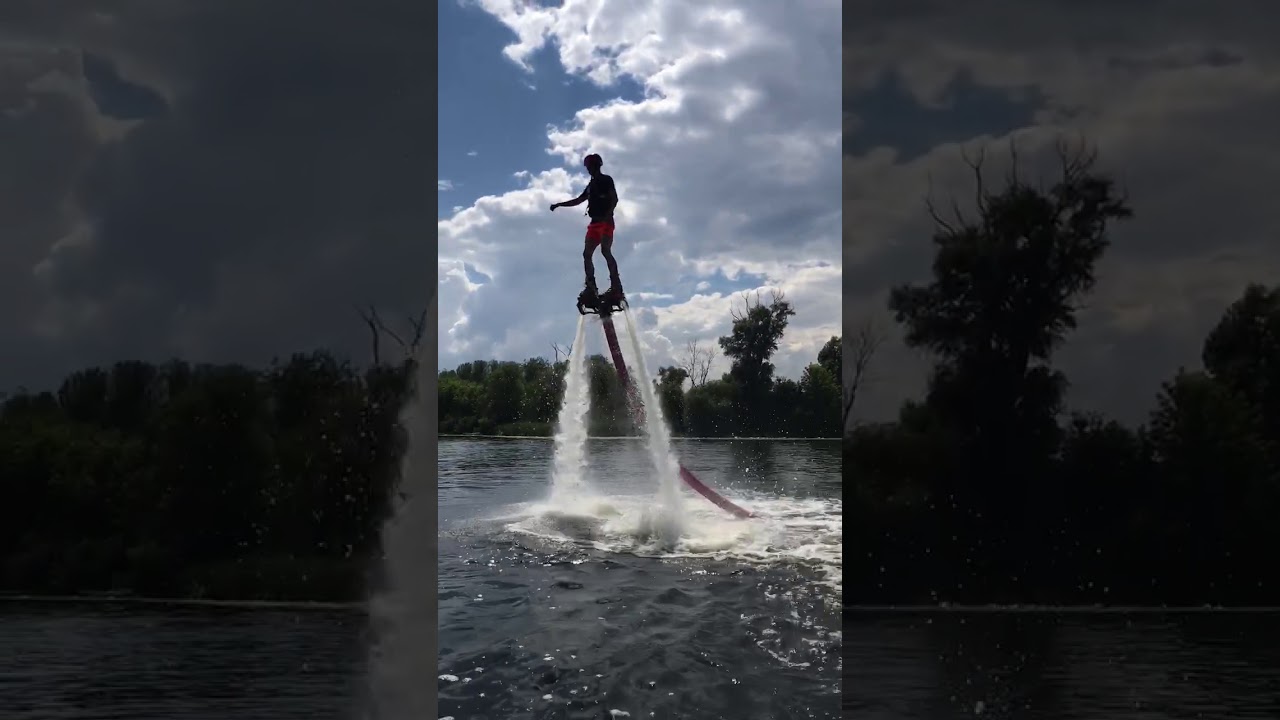 Flyboard water jet flying in Kiev, summer 2018 - YouTube