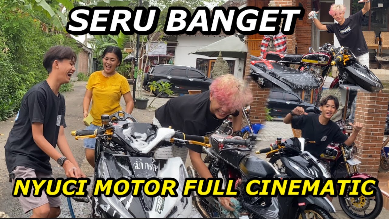 MOMEN LANGKA. ENTHUL NYUCI MOTOR SAMPAI BIKIN CINEMATIC KEREN BANGET ...