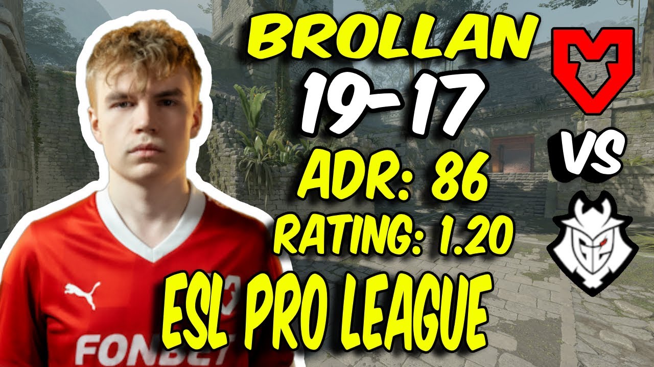 MOUZ Brollan gets 19 Kills vs G2! Brollan POV (Ancient) at ESL Pro ...