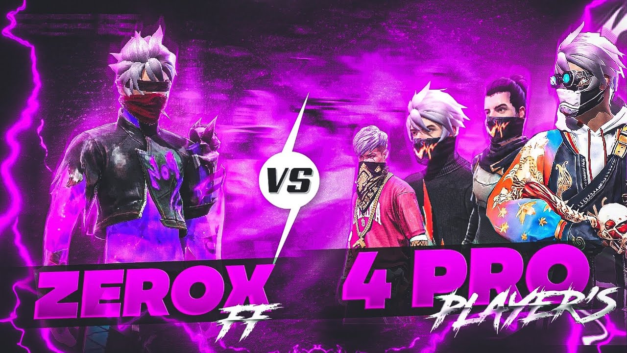 Zerox Vs 4 Pro Players 👽💗 1vs4 Full Gameplay🔥 - YouTube