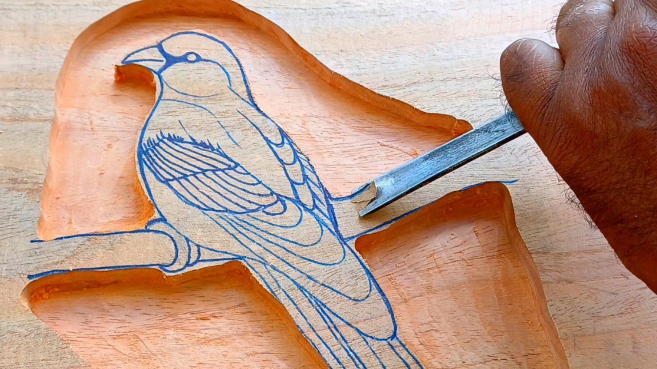 Mahogany wood making beautiful Bird - YouTube